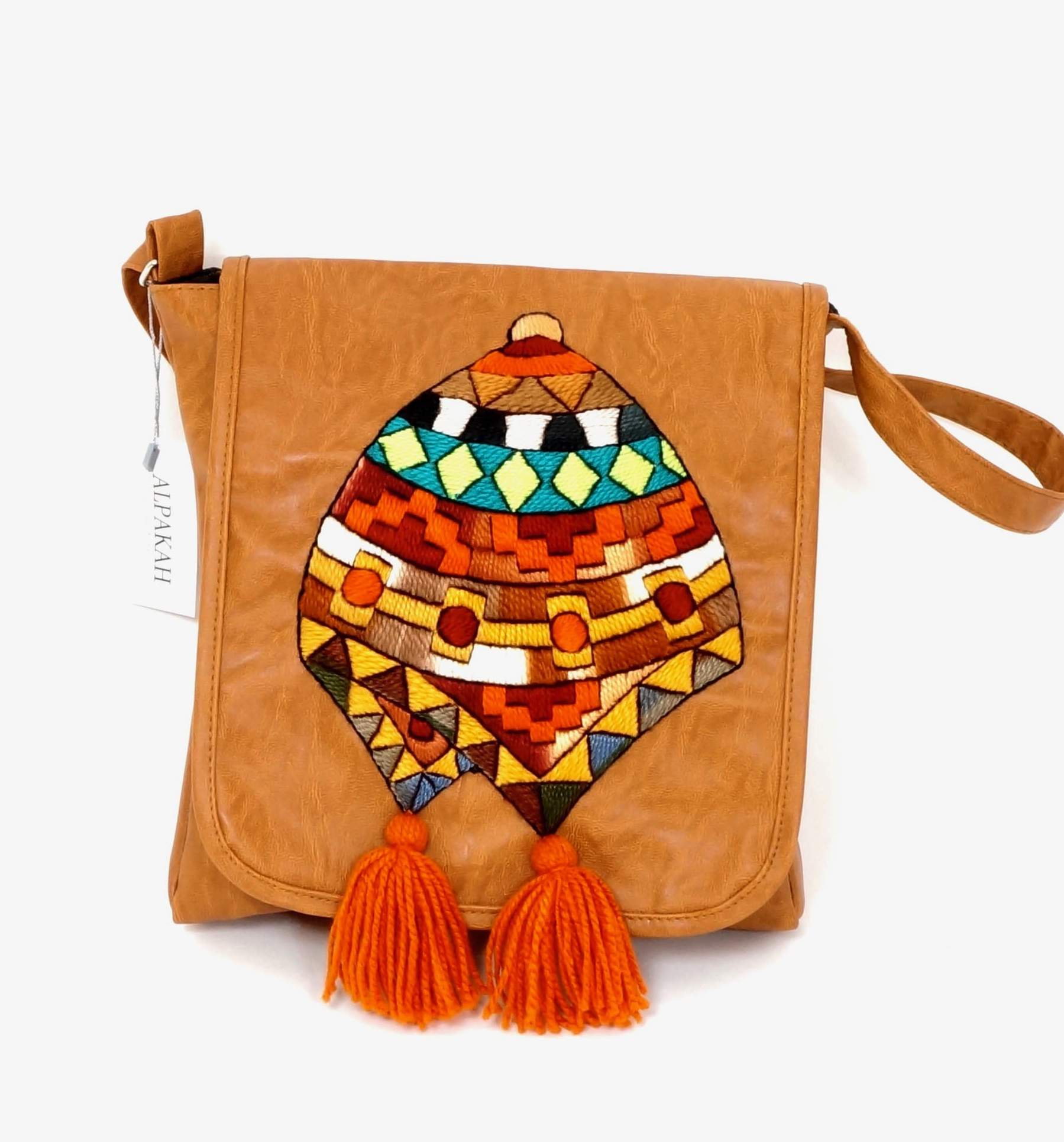 Lederen geborduurde Chullo-heuptas groot - 2be-Aware