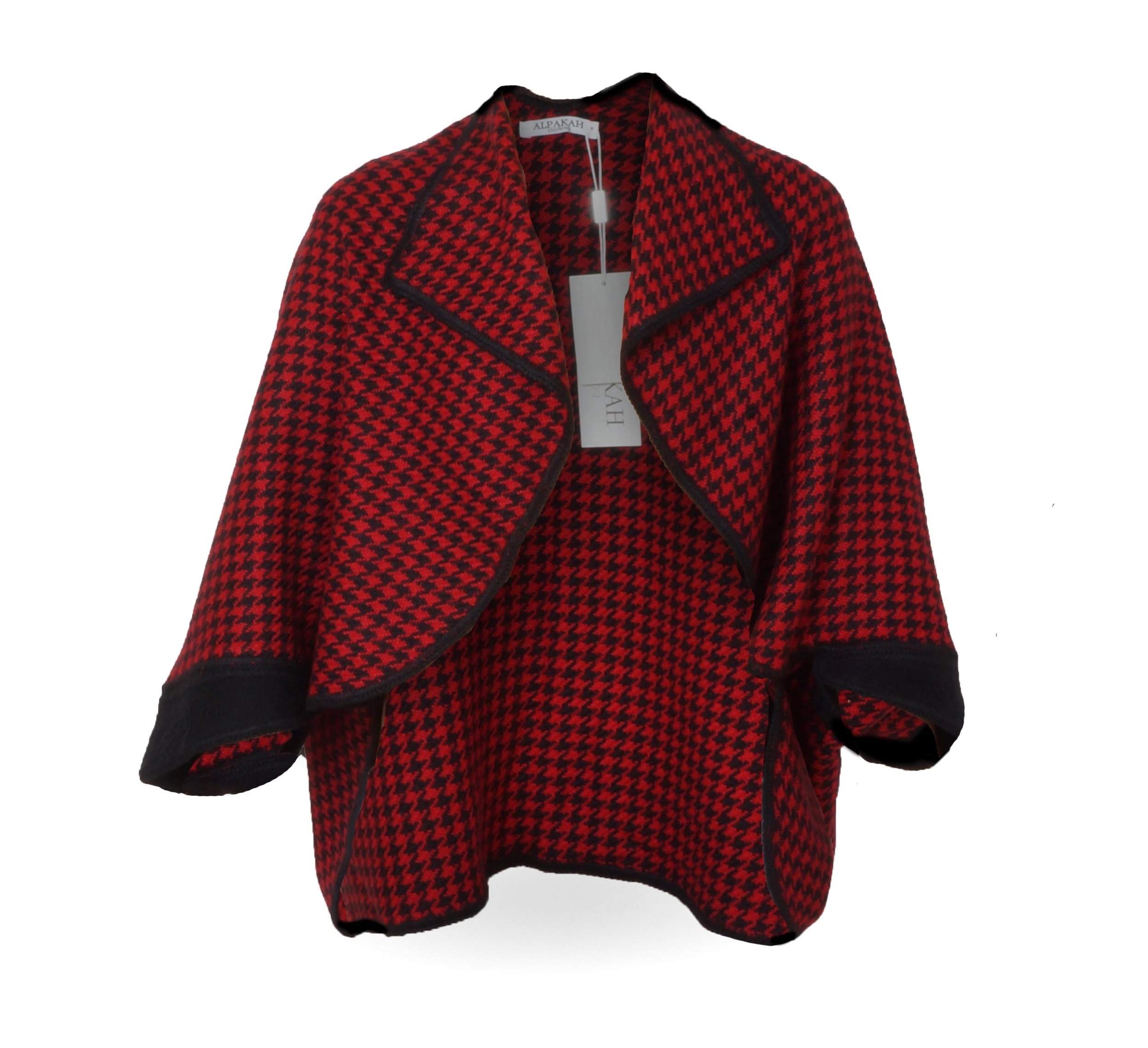 Luxe geometrische cape rood - 2be-Aware